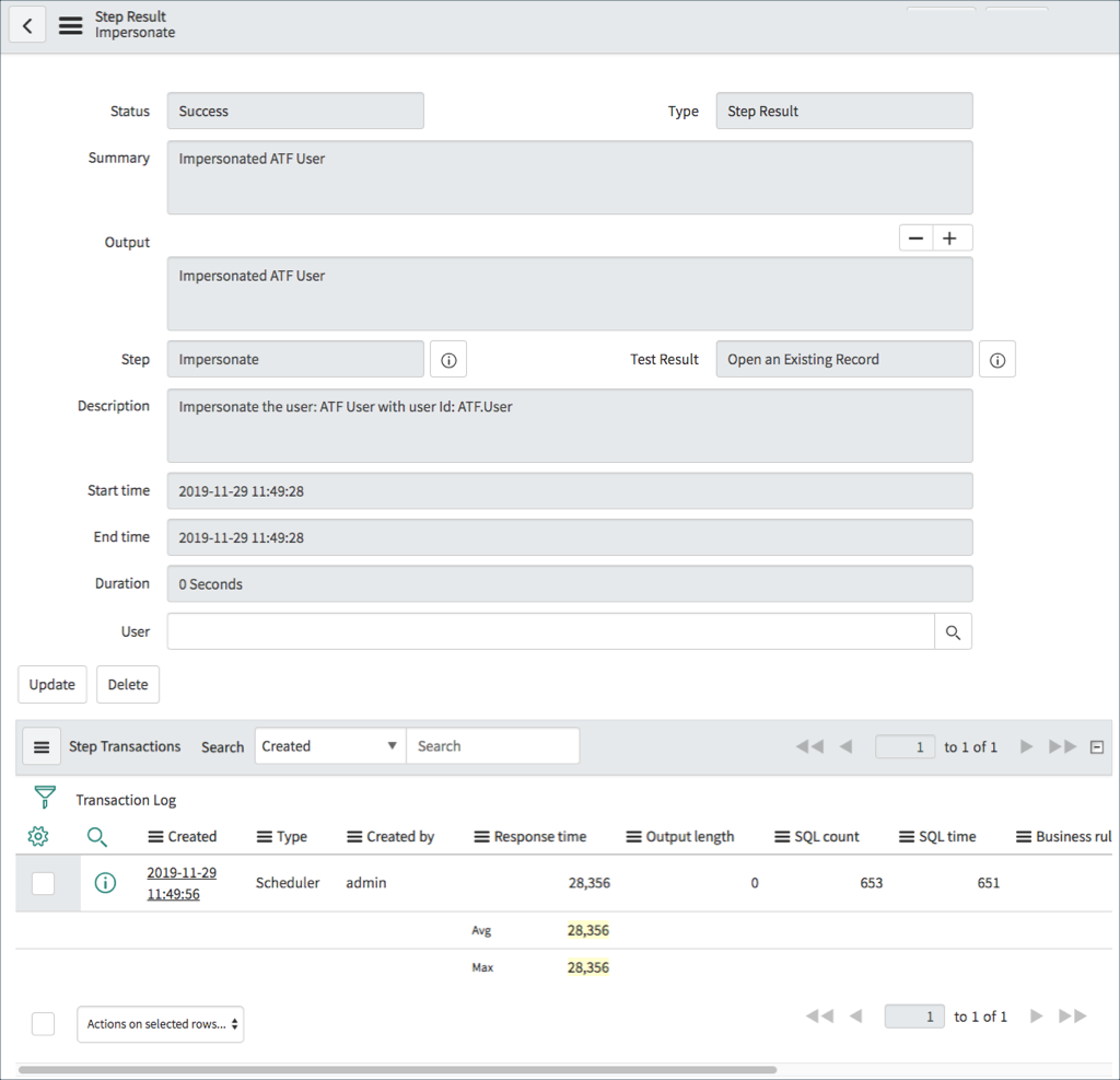 Viewing Test and Test Step Results | ServiceNow Developers