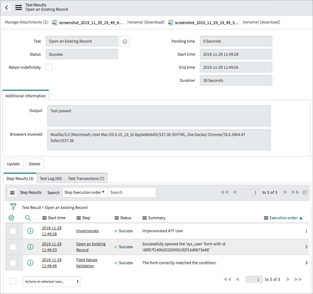 Debugging Tests | ServiceNow Developers