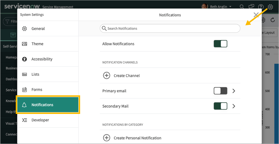 User Notification Settings | ServiceNow Developers