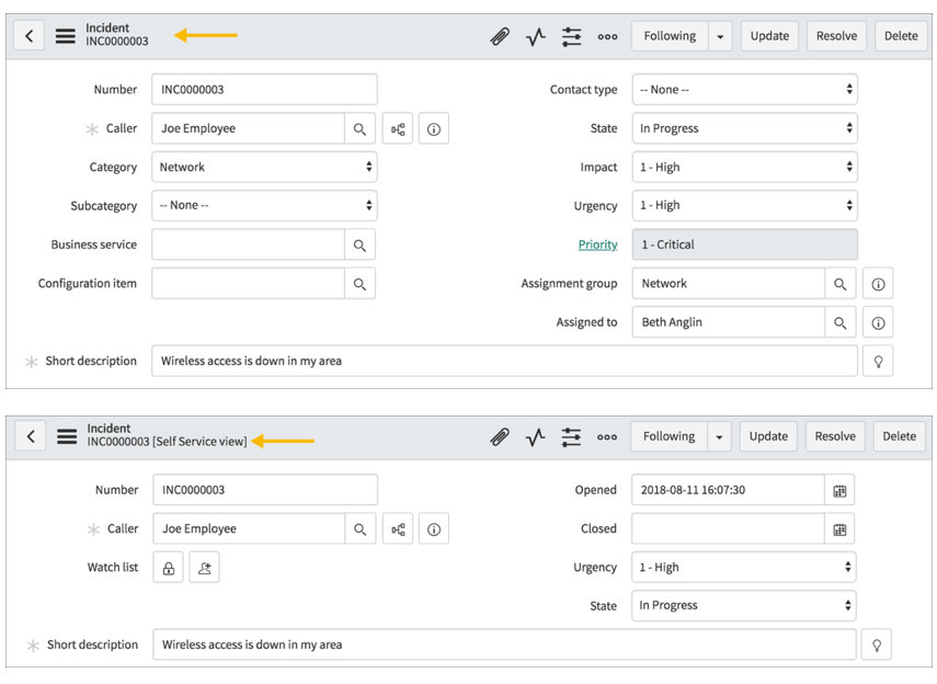 Views and Sections | ServiceNow Developers