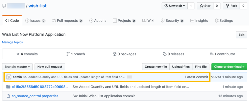 Exercise: Commit Changes | ServiceNow Developers