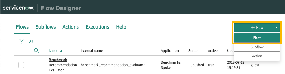 Creating Flows | ServiceNow Developers
