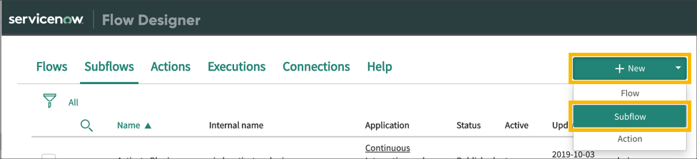 Creating Subflows | ServiceNow Developers