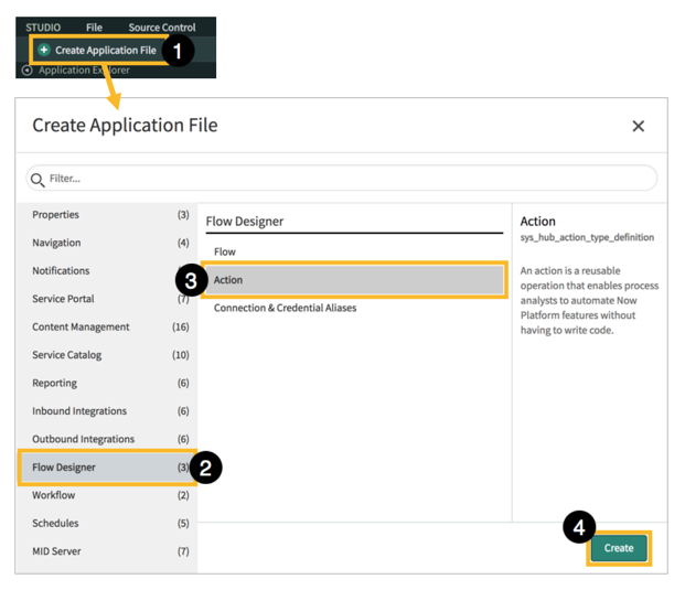 Creating Actions | ServiceNow Developers