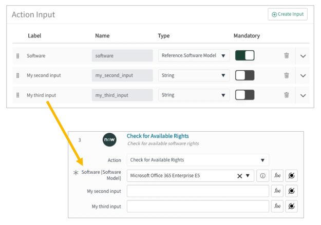 Adding Action Inputs | ServiceNow Developers
