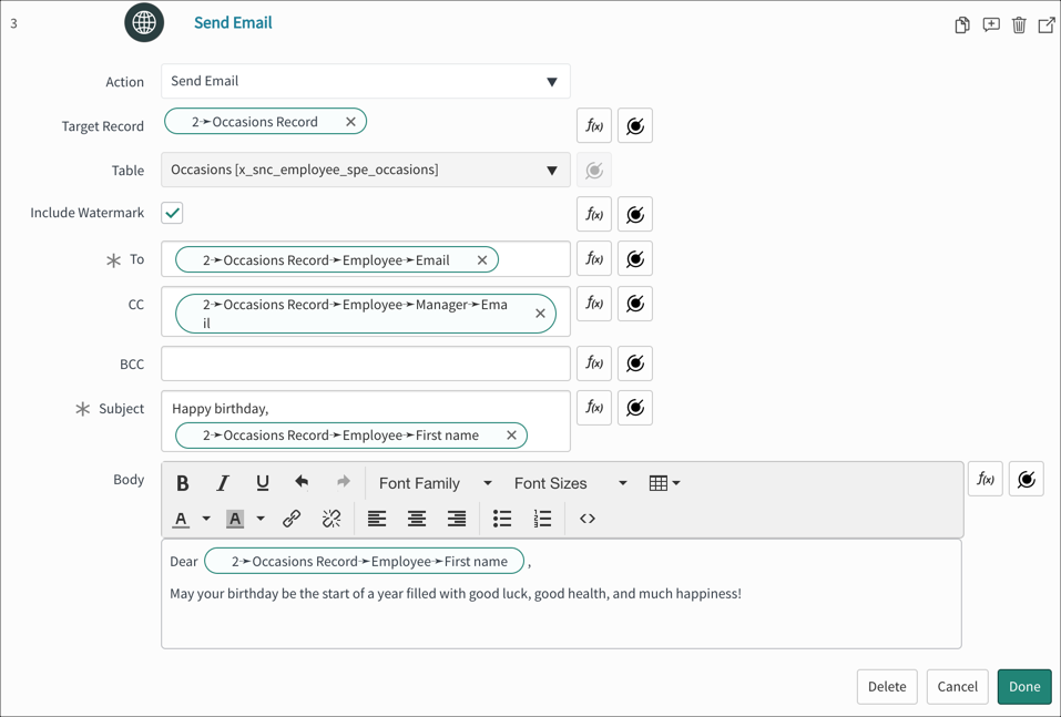Outbound Communication Actions | ServiceNow Developers