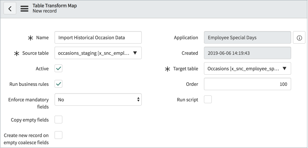 Create a Transform Map | ServiceNow Developers