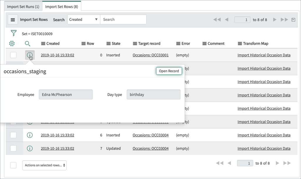 Verify the Data Integrity | ServiceNow Developers