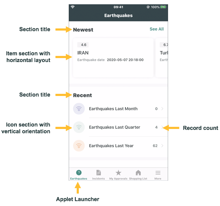 Applet Launcher Sections | ServiceNow Developers