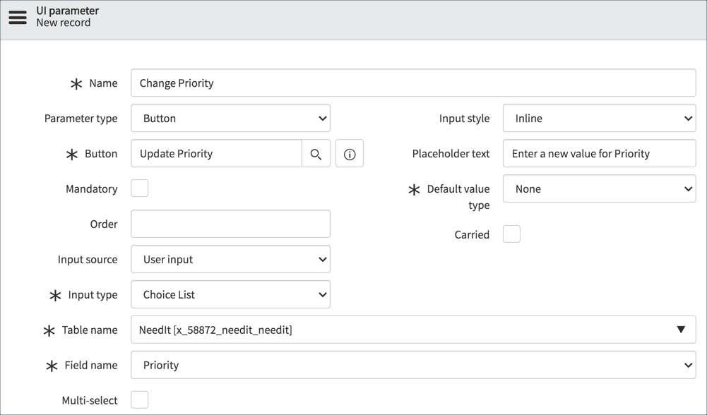 Exercise: Actions | ServiceNow Developers