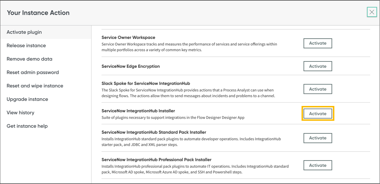 Exercise: Activate IntegrationHub | ServiceNow Developers