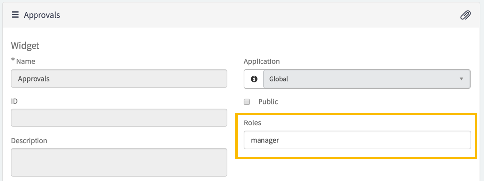 Exercise: Add a Role to a Widget | ServiceNow Developers