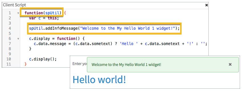 Using the Client-side Widget API | ServiceNow Developers