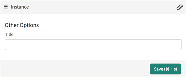 Widget Option Schema | ServiceNow Developers