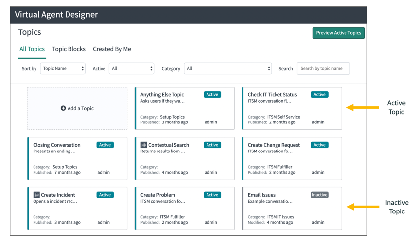 Publishing Virtual Agent Topics | ServiceNow Developers