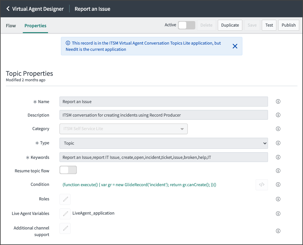 Virtual Agent Designer | ServiceNow Developers